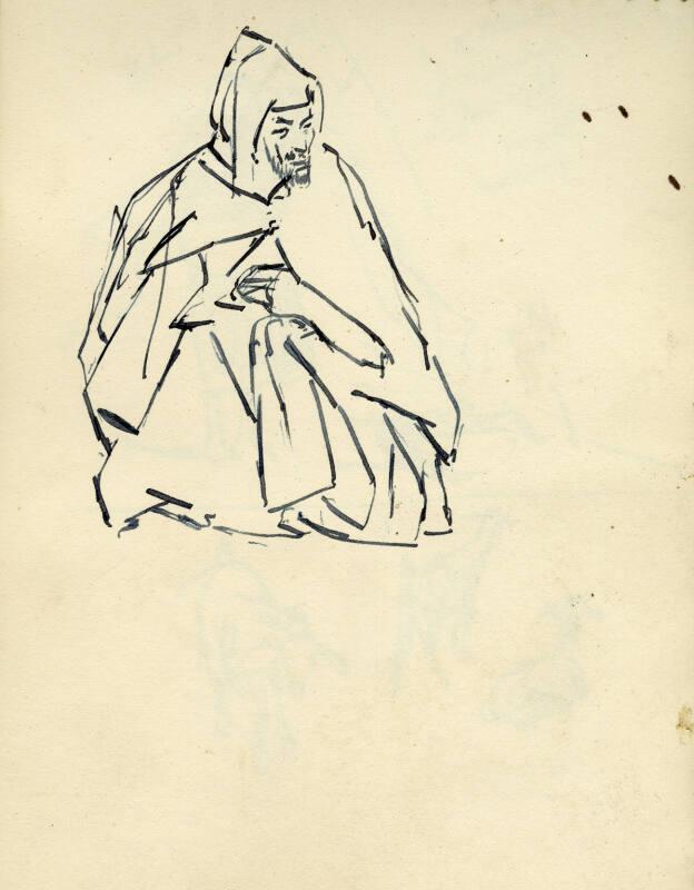 Crouched Male Figure (Sketchbook - Morocco) – Works – eMuseum